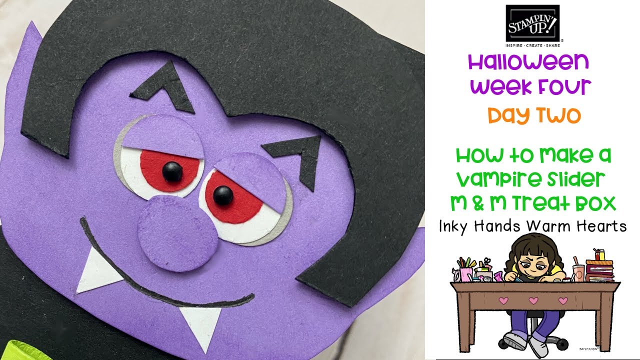 🧛🏻 How to Make a Vampire Slider M&M Treat Box - Scary Cute - Stampin ...