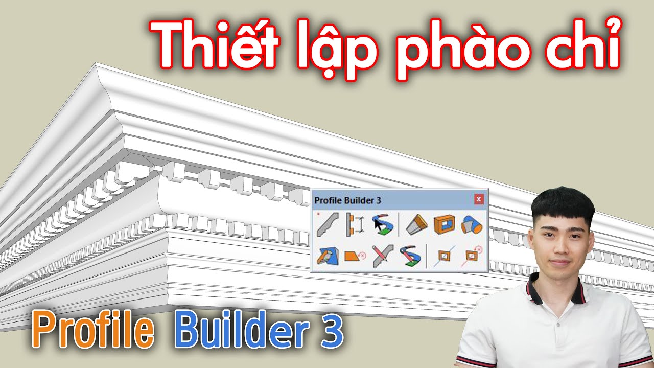 Tạo phào chỉ tân cổ điển với Profile builder 3 trong sketchup đơn giản - YouTube