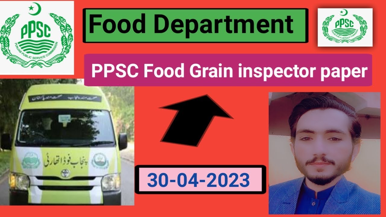 ppsc food grain inspector test 30-04-2023 | food inspector paper 2023 ...
