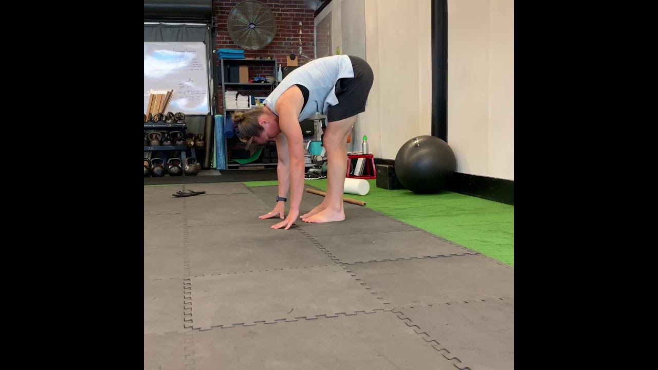 Alternating bent leg from forward fold - YouTube