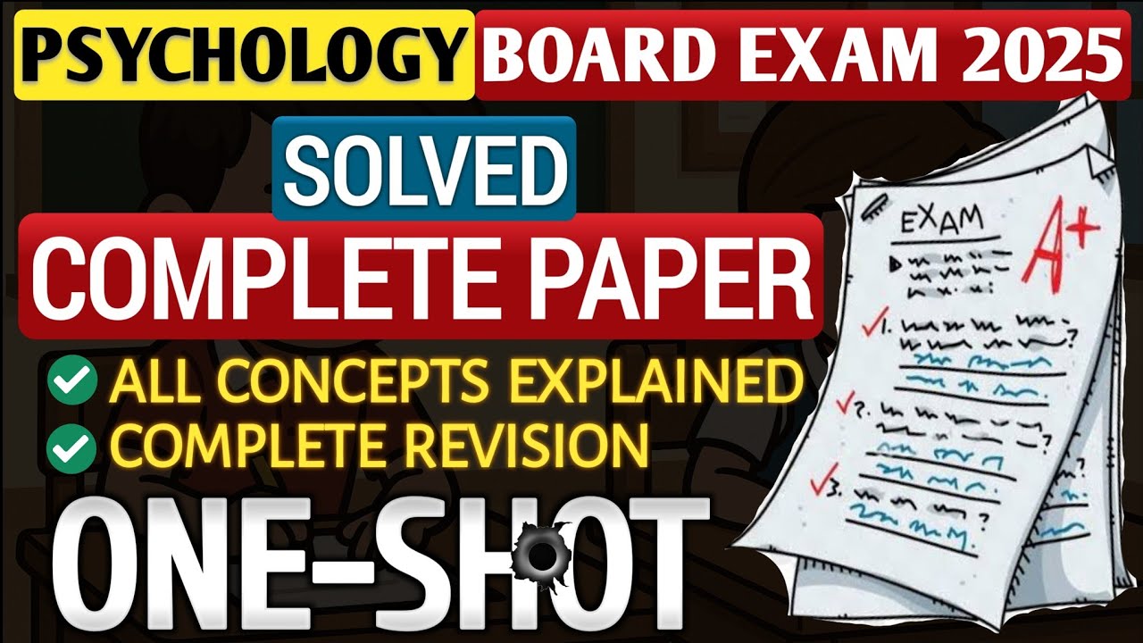 Psychology 2025 Board Exam - Complete Paper Analysis & Solutions 🎯 ...