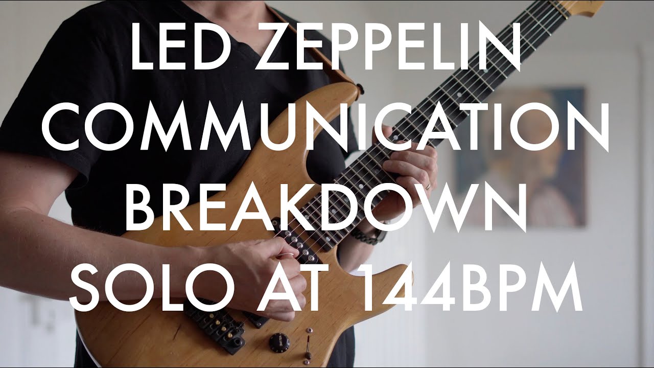 LED ZEPPELIN: "Communication breakdown" guitar solo slow - YouTube