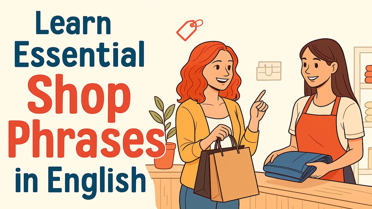 Learn Essential Shop Phrases in English | Daily Conversation Practice ...