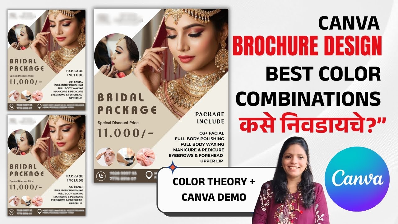 Canva Brochure Design साठी Best Color Combinations कसे निवडायचे?# ...