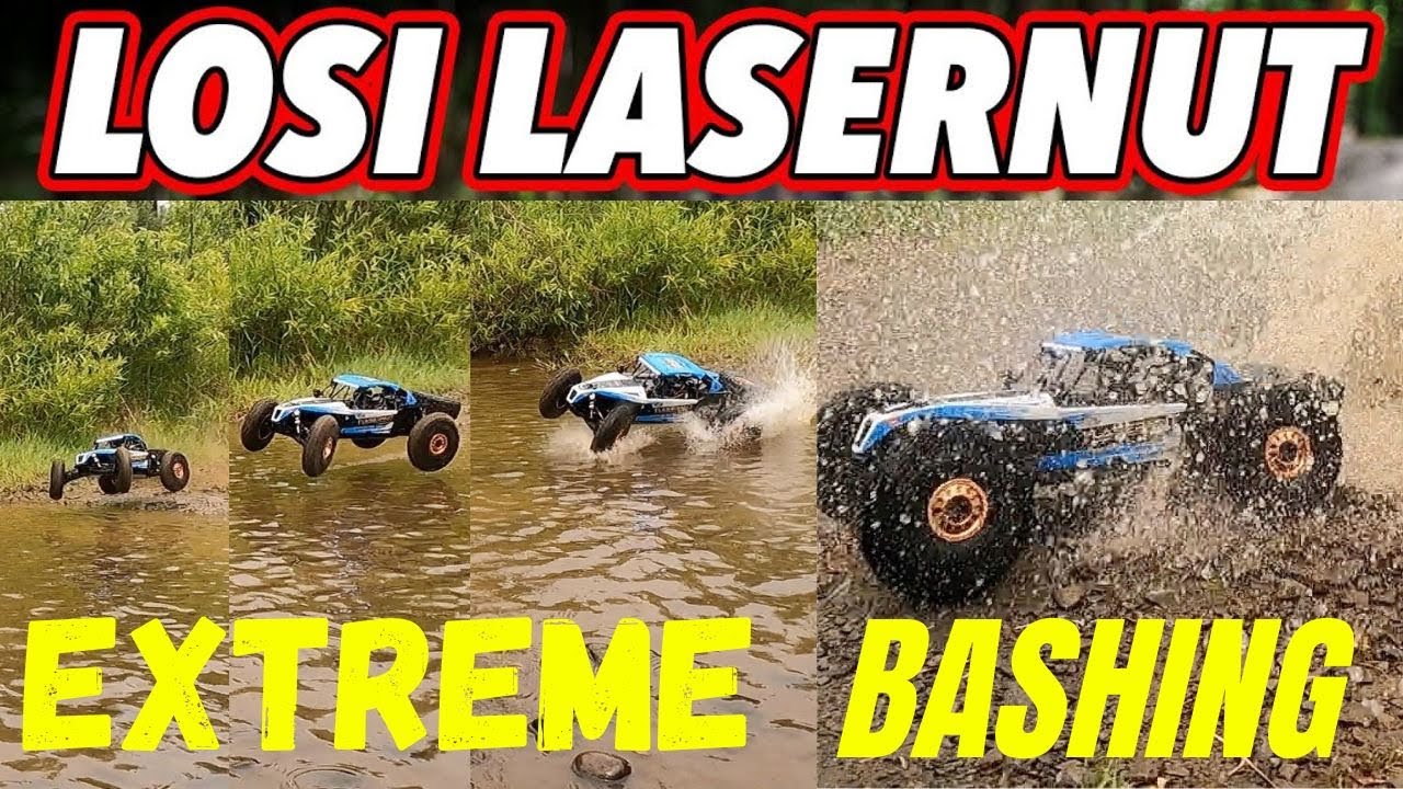EXTREME BASHING THE LOSI LASERNUT & CRASHING - THE BEST 4WD BASHER ...