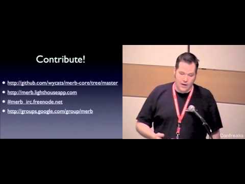 MountainWest RubyConf 2008 - Strengthening the Ruby Ecosystem Part II: Merb by: Ezra ...