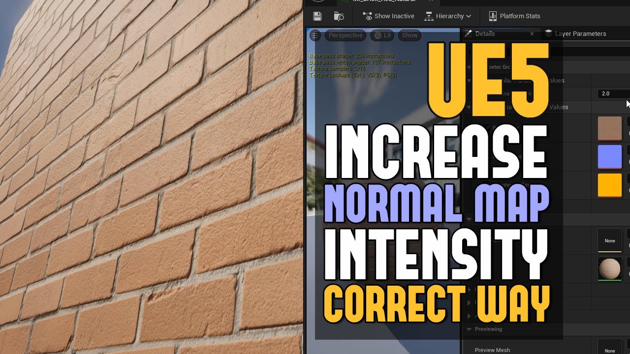 UE5: How to Adjust Normal Map Intensity the Correct Way: 2 Effective Methods Using Material ...