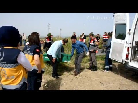 Akhisar'da feci motosiklet kaza görüntüleri