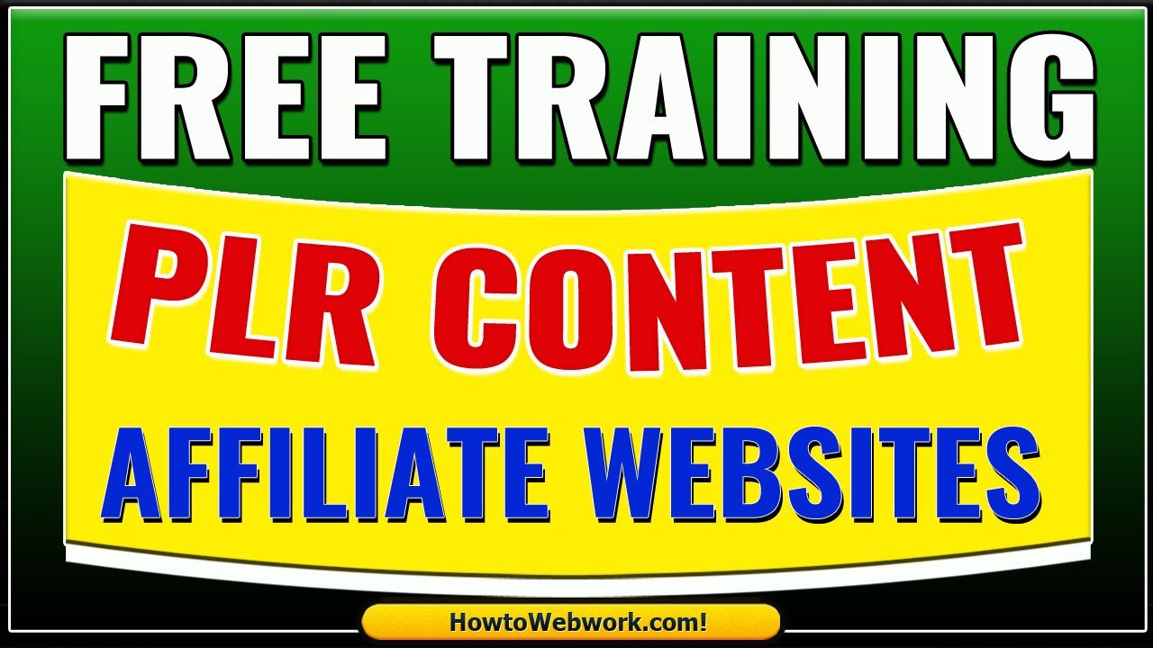 Using PLR Content for Affiliate Marketing Websites 2021 🔥 - YouTube