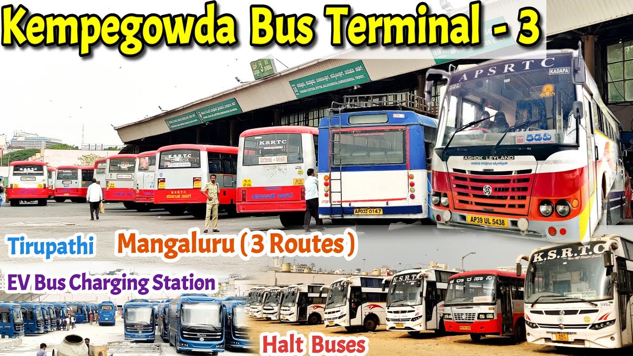Kempegowda Bus Terminal - 3 & Halt Buses | Tirupathi #bus #volvo #ksrtc ...