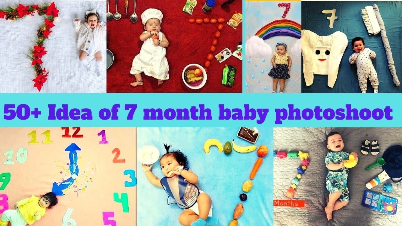 7 month baby photoshoot|Baby Photoshoot diy at home|newborn baby ...