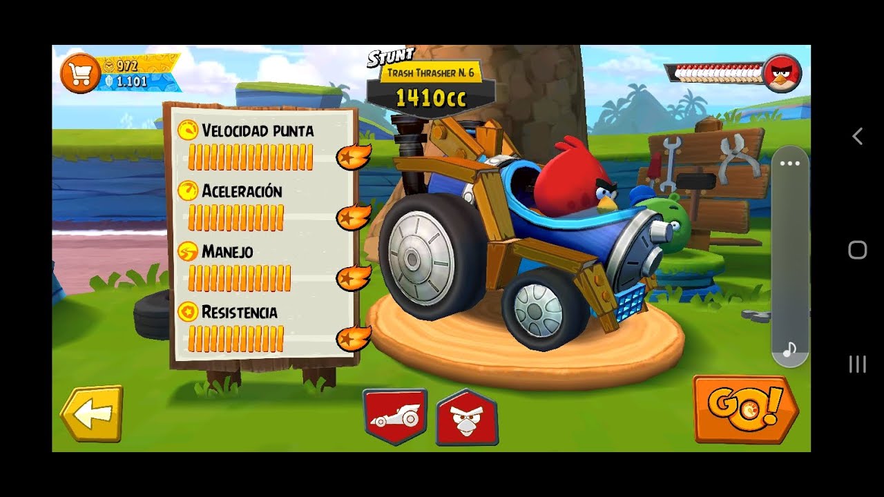 Playing with the Trash Thrasher in the Angry Birds go Nitro mod - YouTube