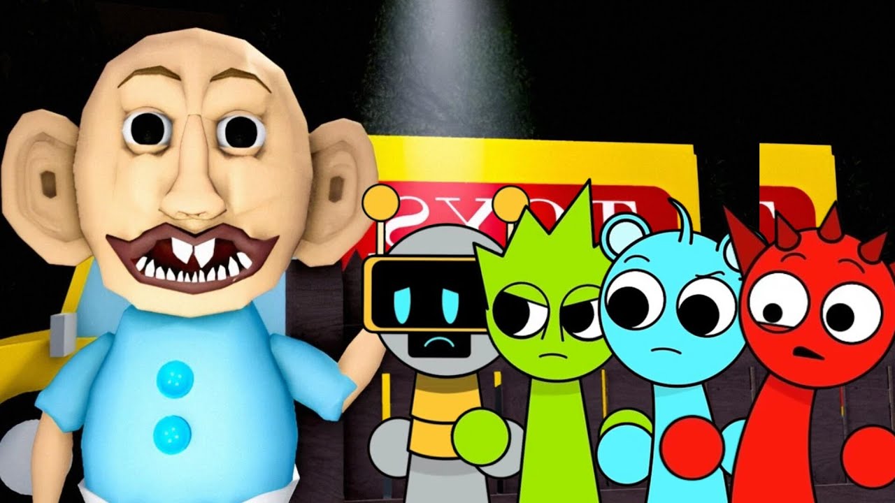 Sprunki Fun Bot & Owakcx & Sky & Raddy Played Scary Cursed Doll Obby in ...