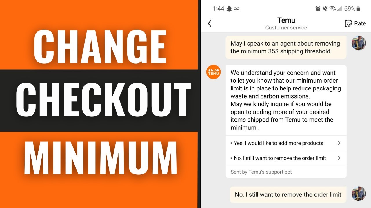 How to Change Temu Checkout Minimum - YouTube