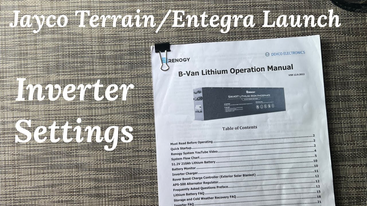 How To Adjust the Inverter Settings on the Jayco Terrain and Entegra ...