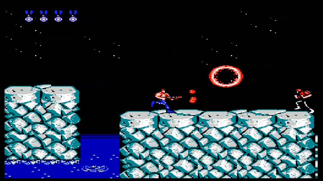 Contra (NES) - Stage 5 - Snowfield (No Death) - YouTube