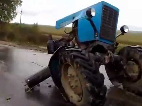 Ford Focus vs.Tractor (Unexpectedly)