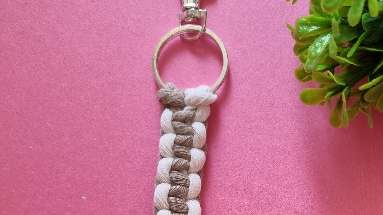 Easy Pattern Macrame Keychain Tutorial for Beginners#DIY#Macrame ...