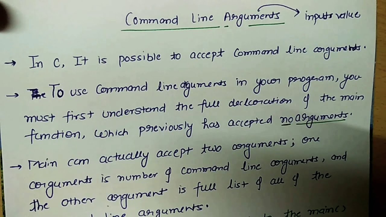 Command line arguments - YouTube