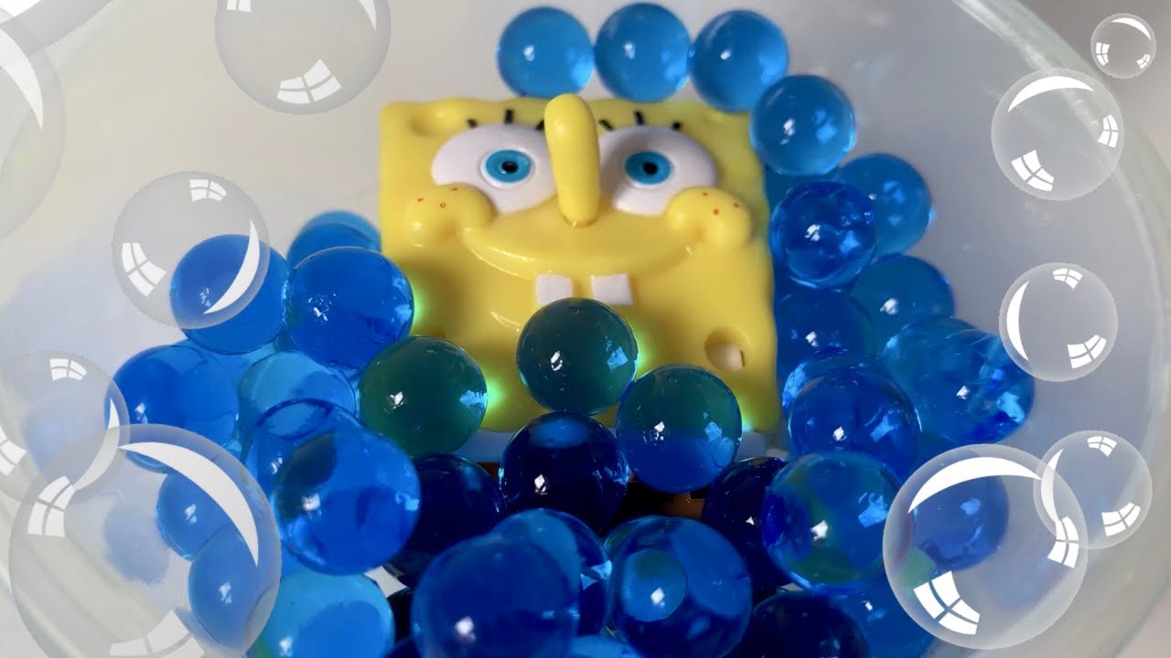 SpongeBob ASMR SquarePants blue balls blue caviar Satisfying - YouTube