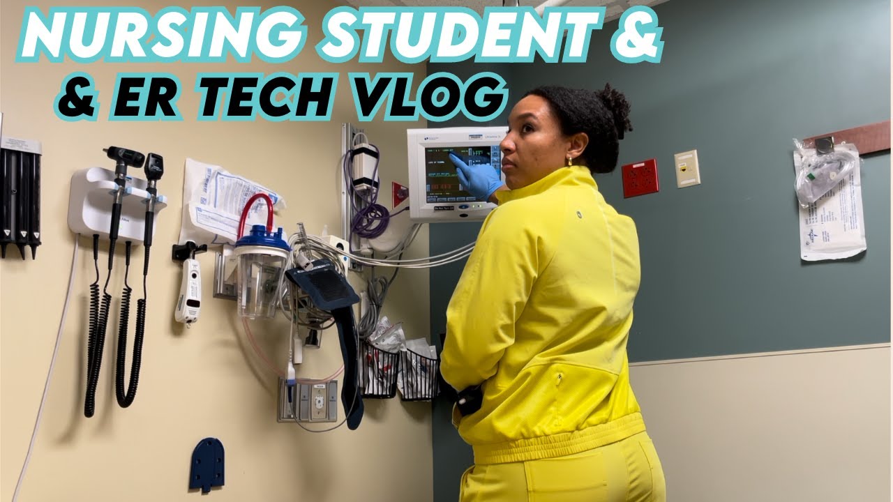 Nursing Student & ER Tech Week in the Life - YouTube