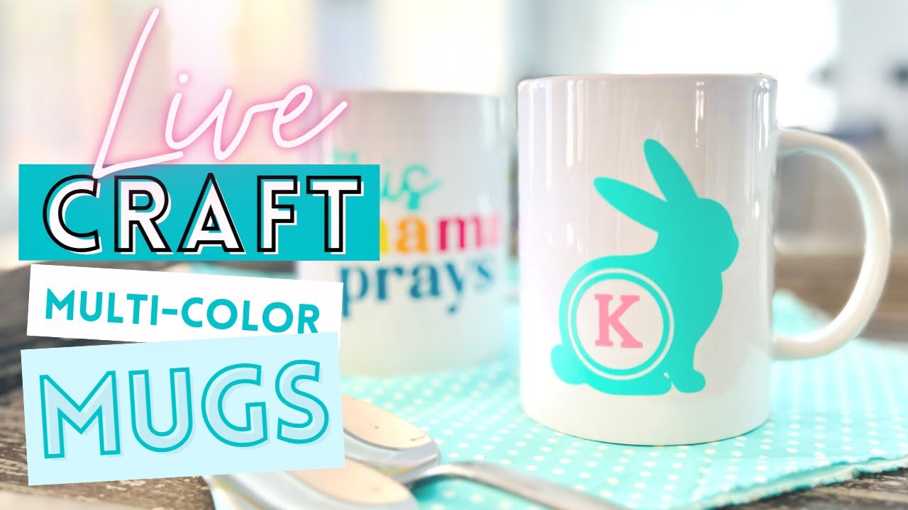 🔴 LIVE CRAFT | LET'S MAKE VINYL MUGS | HACK FOR MULTIPLE COLORS - YouTube