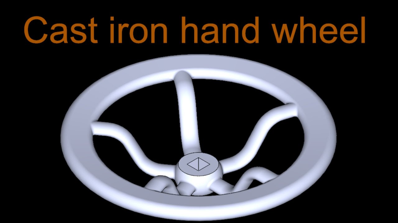 Cast iron hand wheel - YouTube
