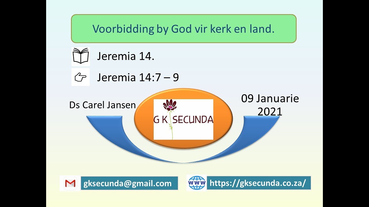Voorbidding by God vir kerk en land - YouTube