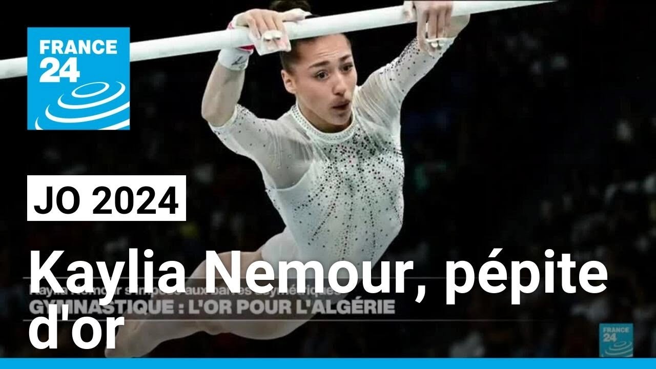 JO 2024 : Kaylia Nemour remporte la médaille d'or aux barres asymétriques • FRANCE 24 - YouTube