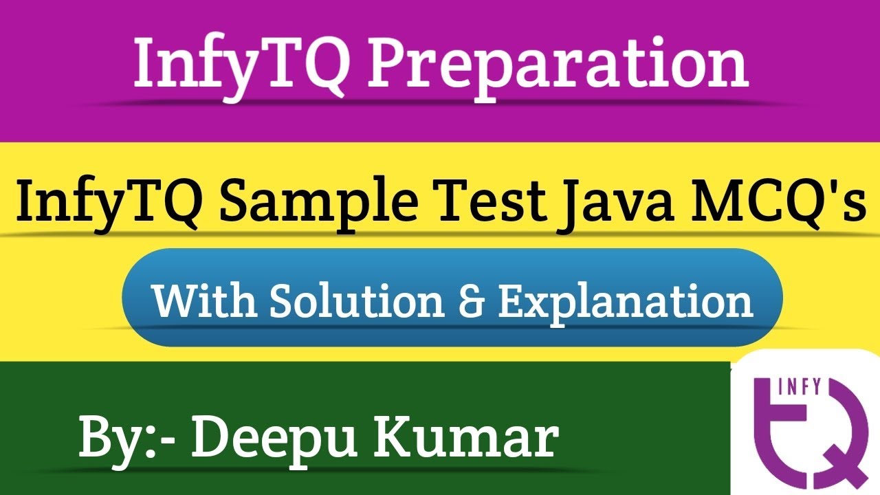 InfyTQ Sample Test Java MCQ's With Solution and Explanation | InfyTQ ...