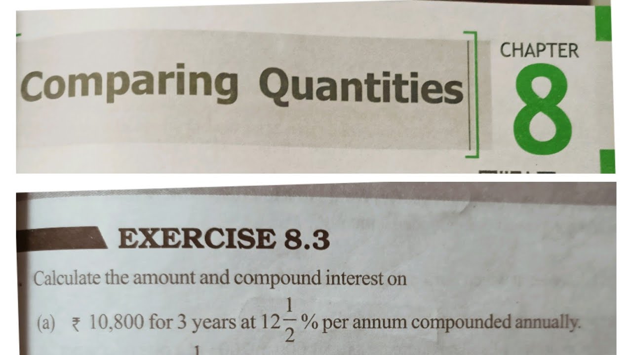 Ex-8.3 Ques 2 to 6 Comparing Quantities Class 8 Maths - YouTube