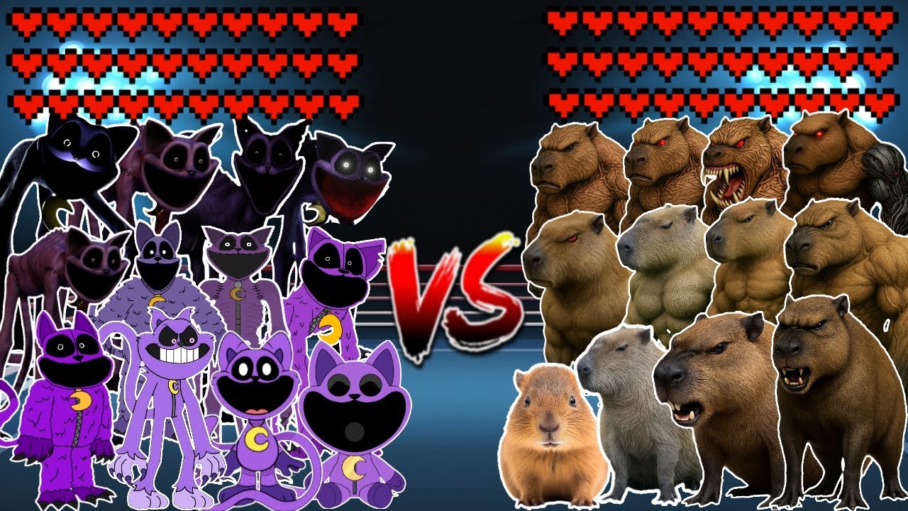 Catnap Monster Evolution vs Capybara Monster Evolution! Meme battle ...