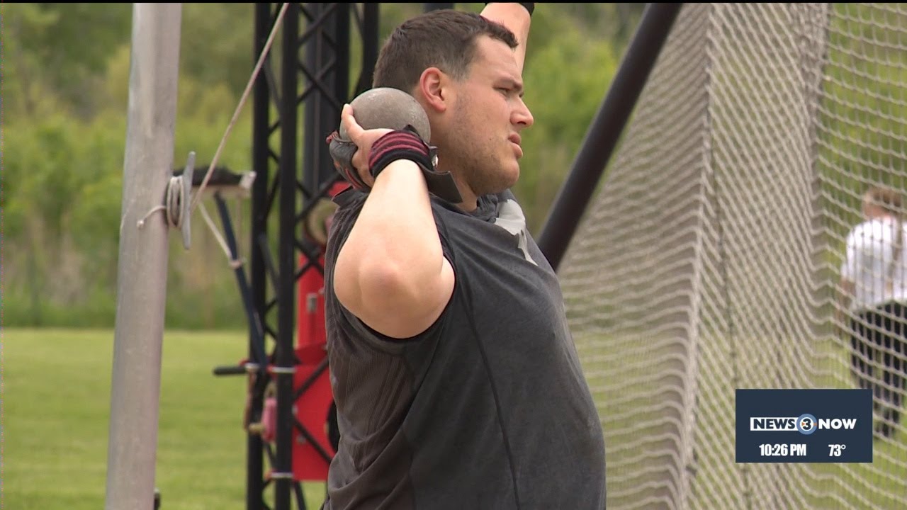 Swarens reflects on NCAA Shot Put Championship - YouTube