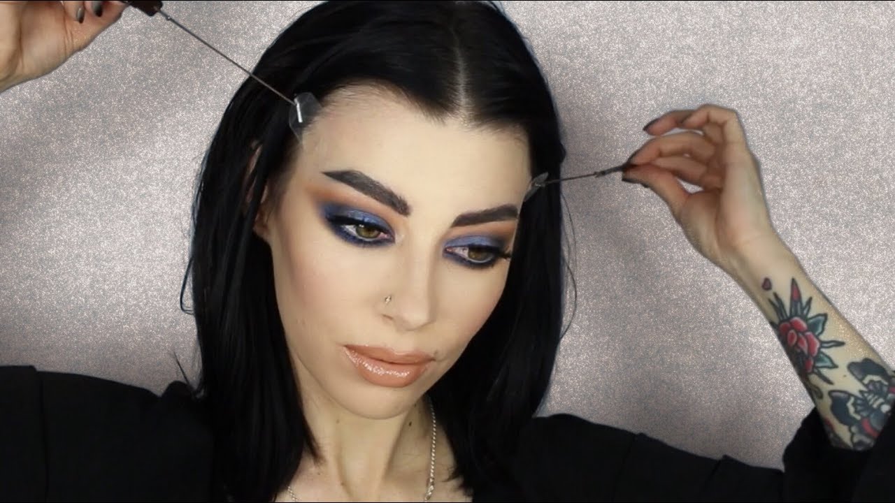 Navy Smoky Eyes + an Instant Eye Lift - YouTube