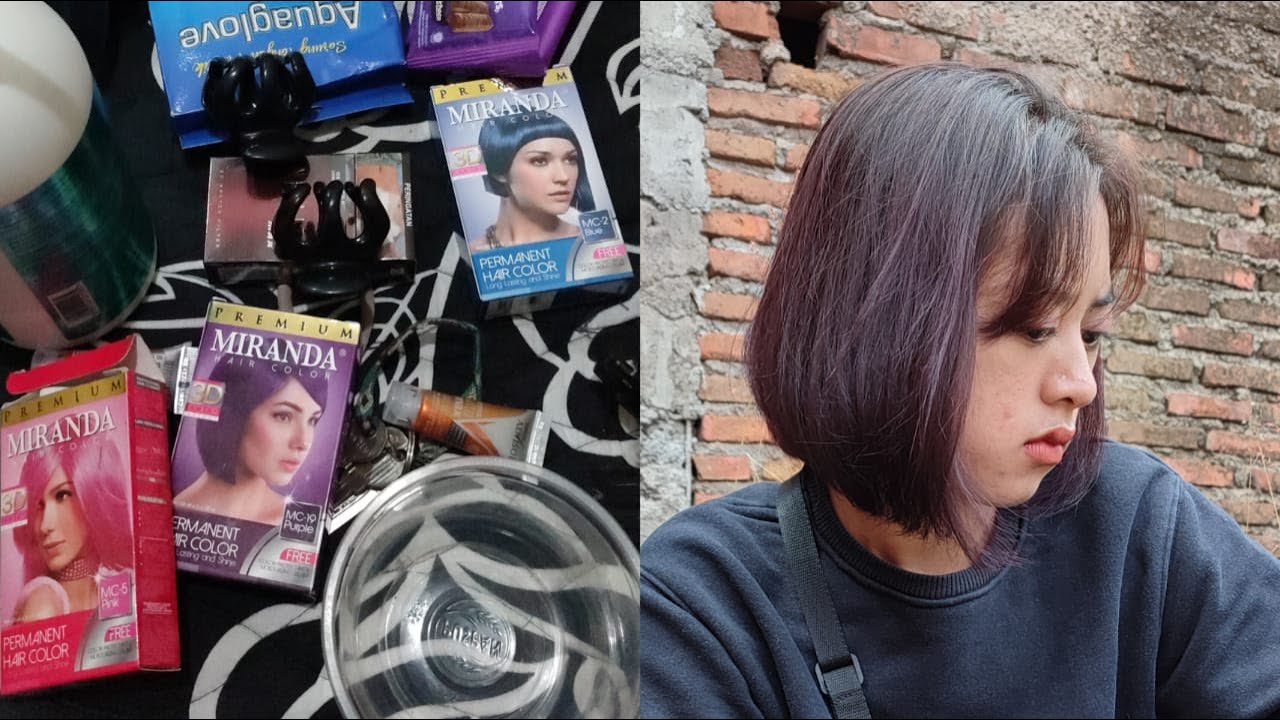 Warnain rambut sendiri dirumah ||Purple + Blue + Pink tanpa bleaching ...