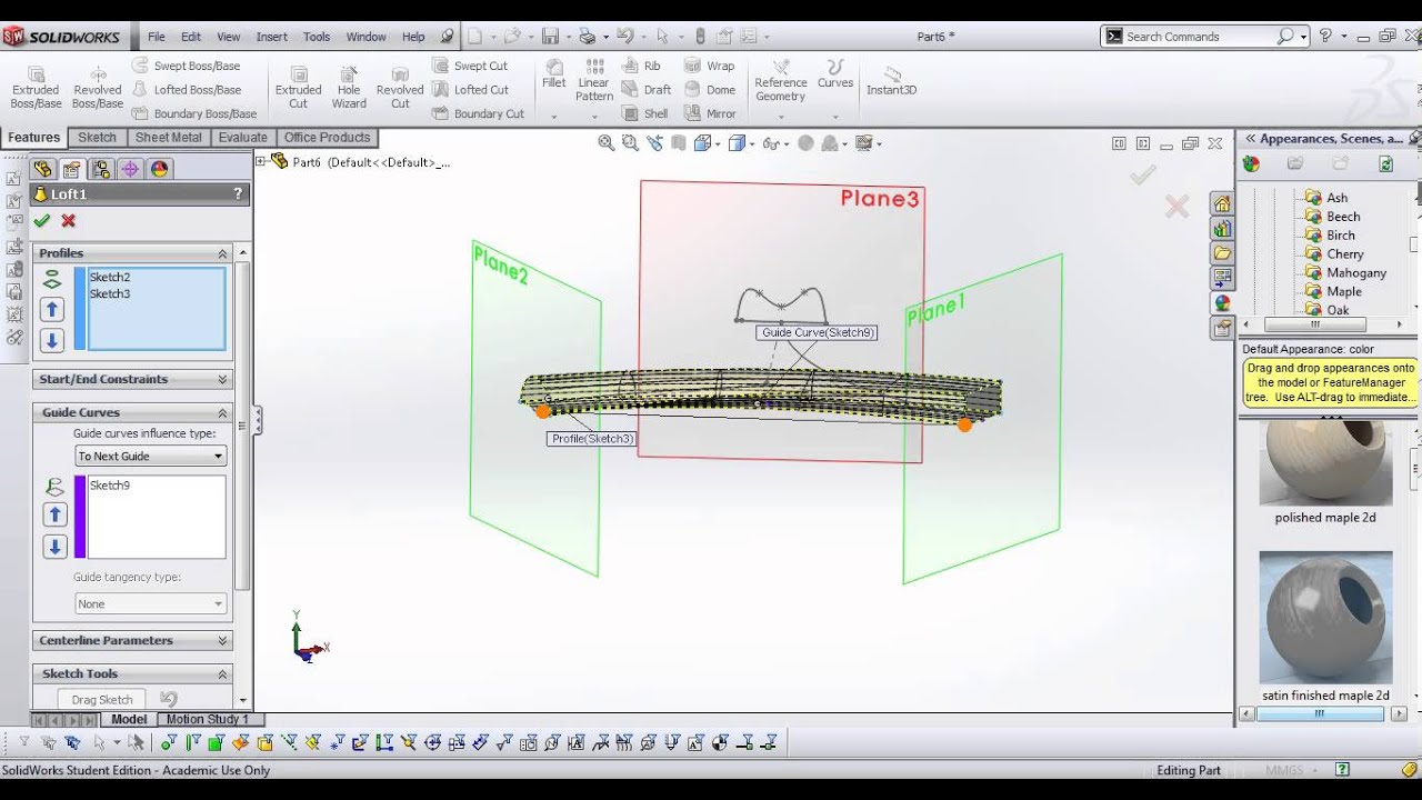 SolidWorks Loft - YouTube