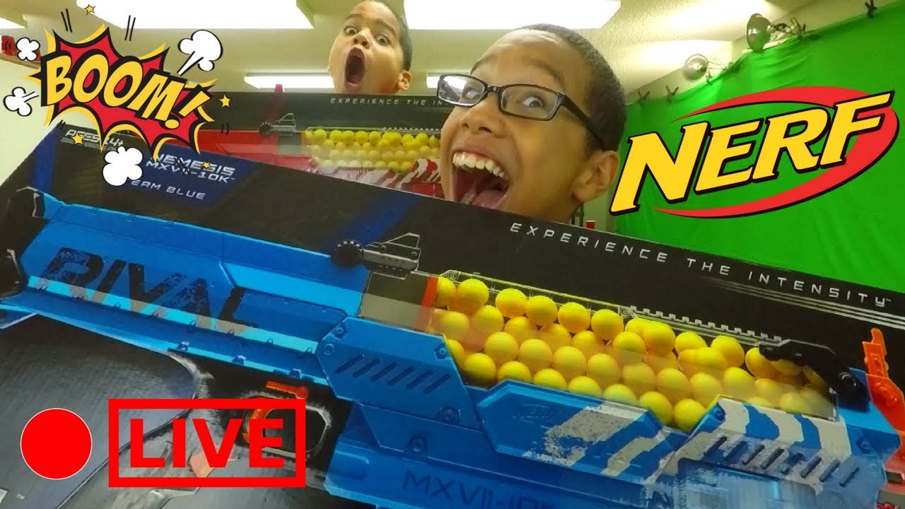 NERF RIVAL NEMESIS BLASTER Shootout vs Cups Batman Flash Superman ...