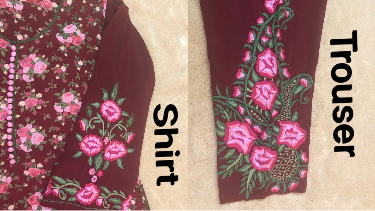 Very Easy Kameez, shalwaar, kurti, trouser designing idea Step by step ...