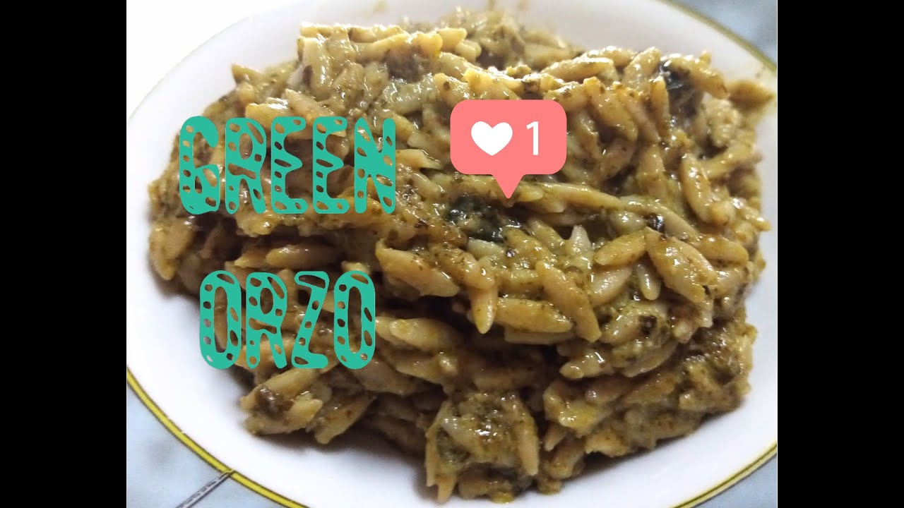 Ep31 - Green Orzo - Creamy Pesto Basil Sauce - Spring Onions - Spinach ...