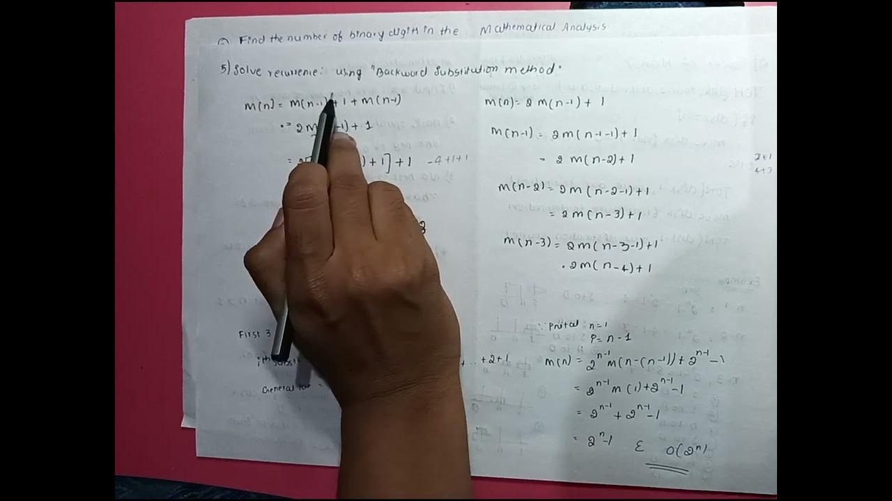 BCS401 Analysis and design of algorithms (mathematical analysis of recursive algorithm) - YouTube