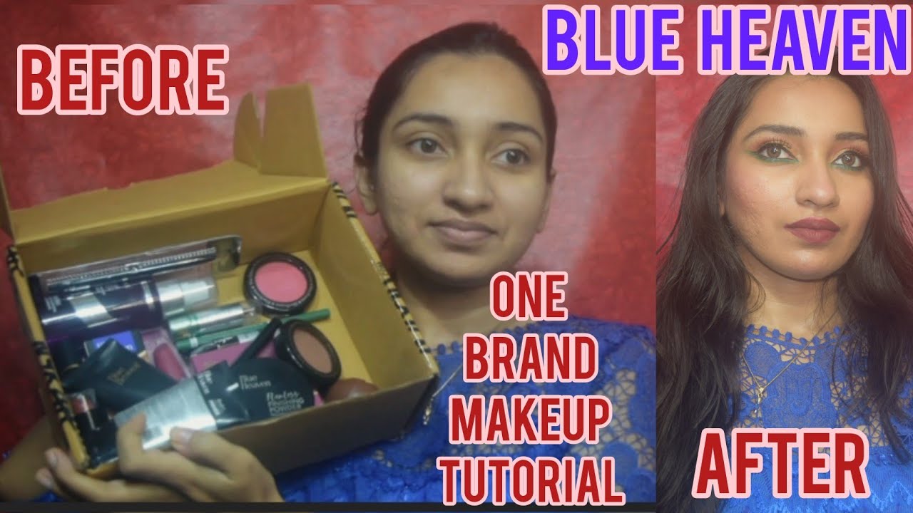 One Brand Makeup Tutorial | BLUE HEAVEN | Makeup kit under 1000 # ...