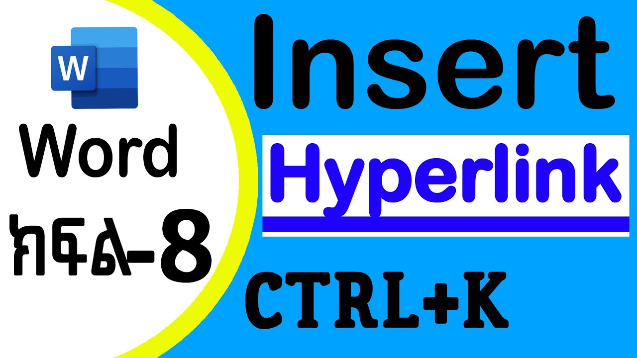 How to create hyperlink in Microsoft Word tutorial - YouTube