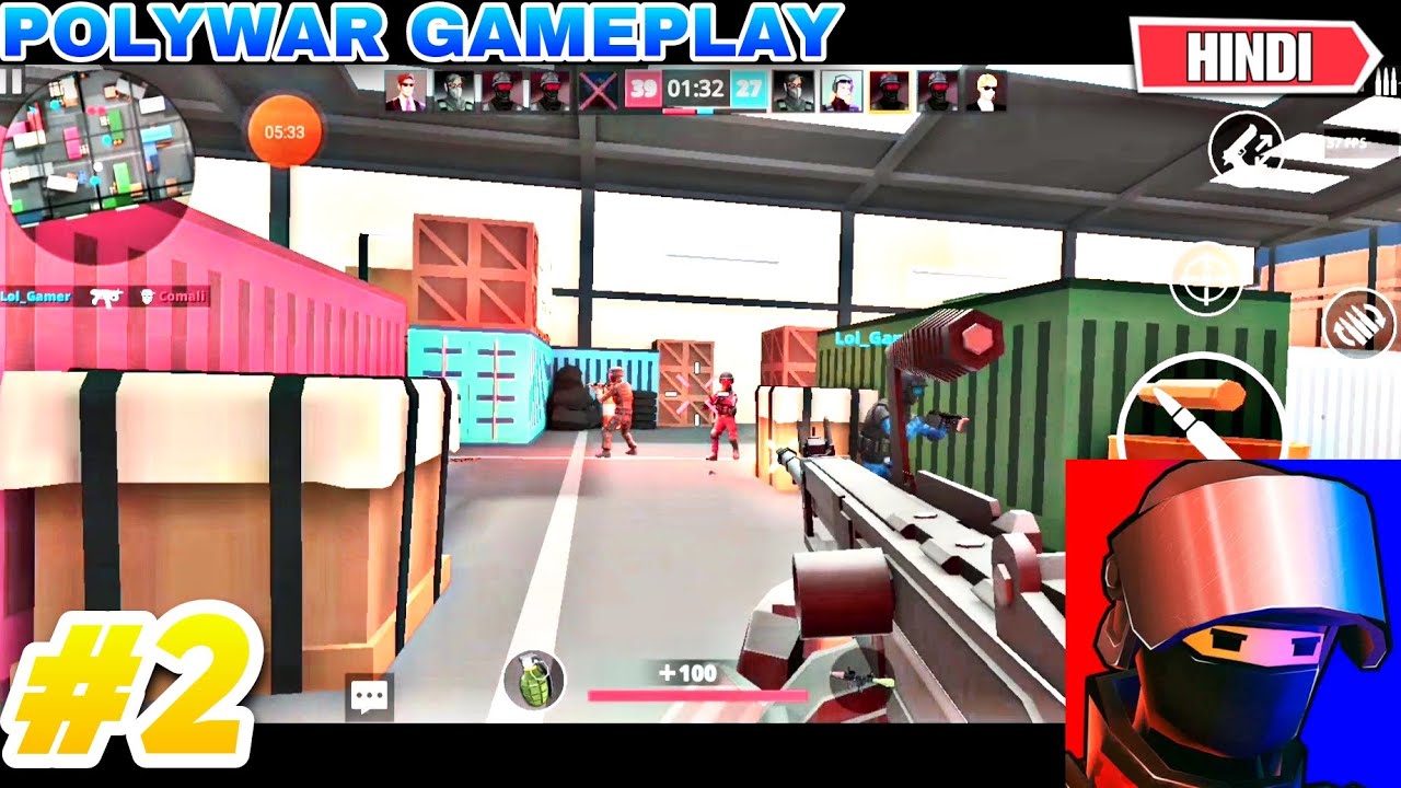 POLYWAR GAMEPLAY [HINDI] || POLYWAR: 3D FPS online shooter #2 - YouTube