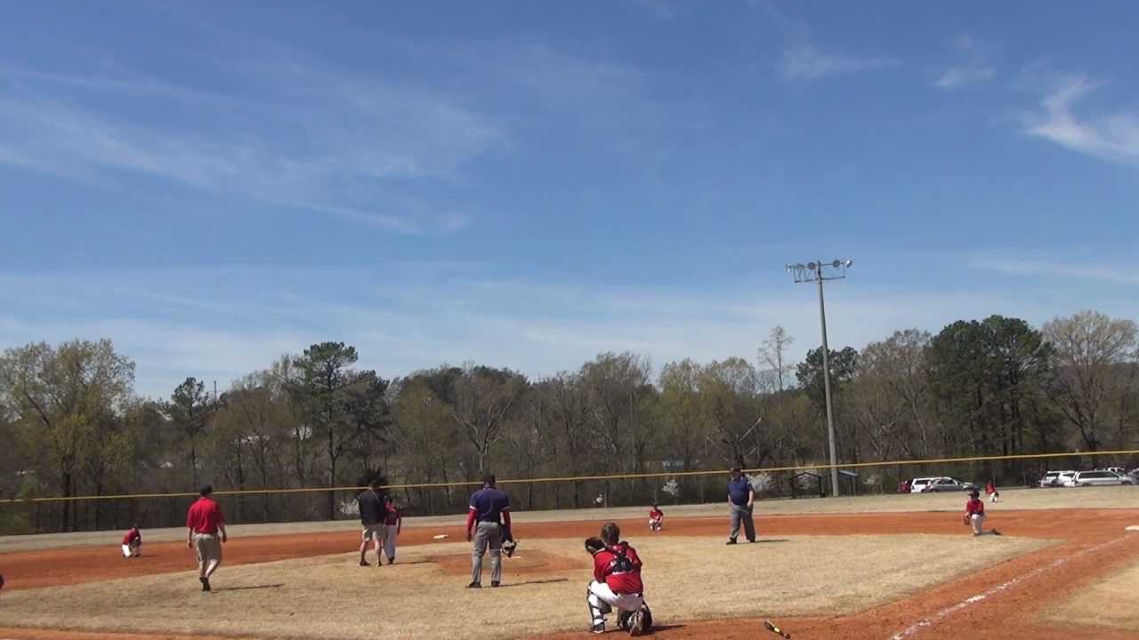 Diamond Rattlers 10U - Will Godwin Pitching, Gets Hit By Ball Off Bat ...