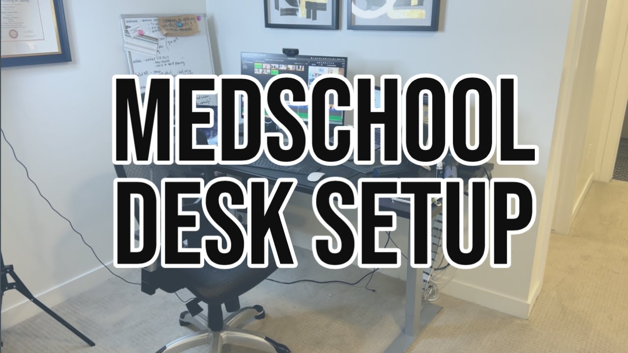 MEDSCHOOL Desk Setup! | Budget Stand-up Desk - YouTube