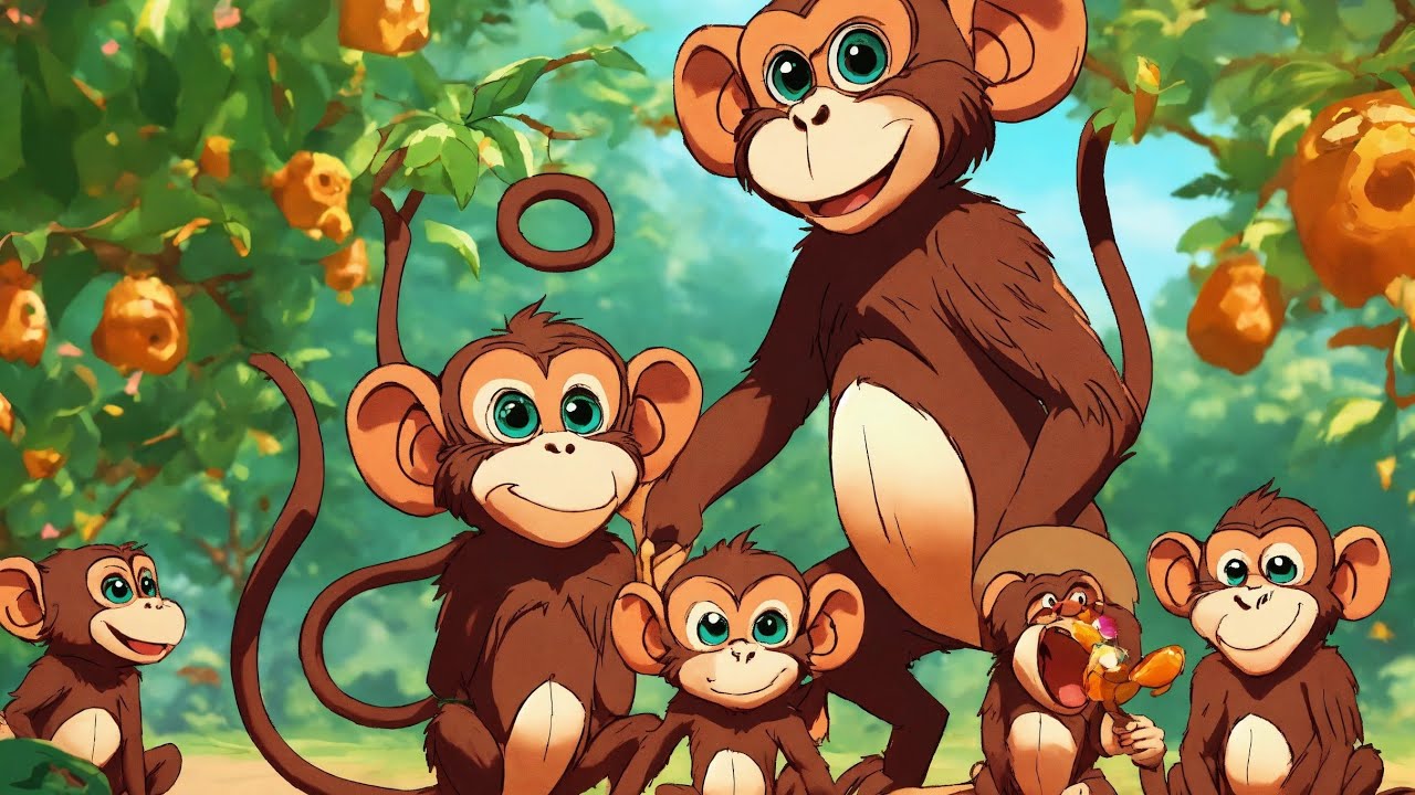 five little monkeys cartoon song hindi - YouTube