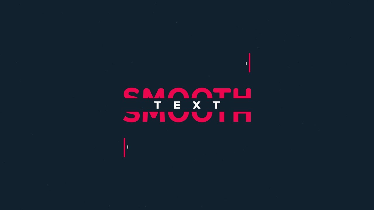 Smooth Lines Text Animation - After Effects - YouTube