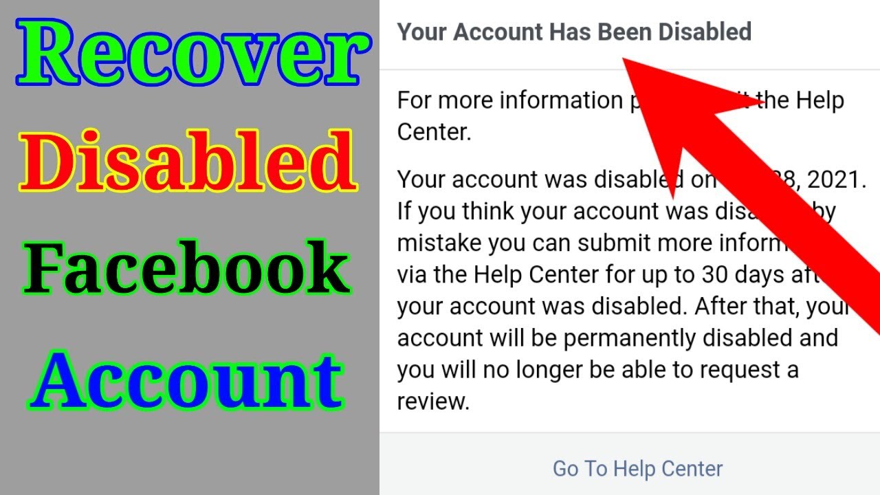 How To Recover Disabled Facebook Account | how to open disabled ...