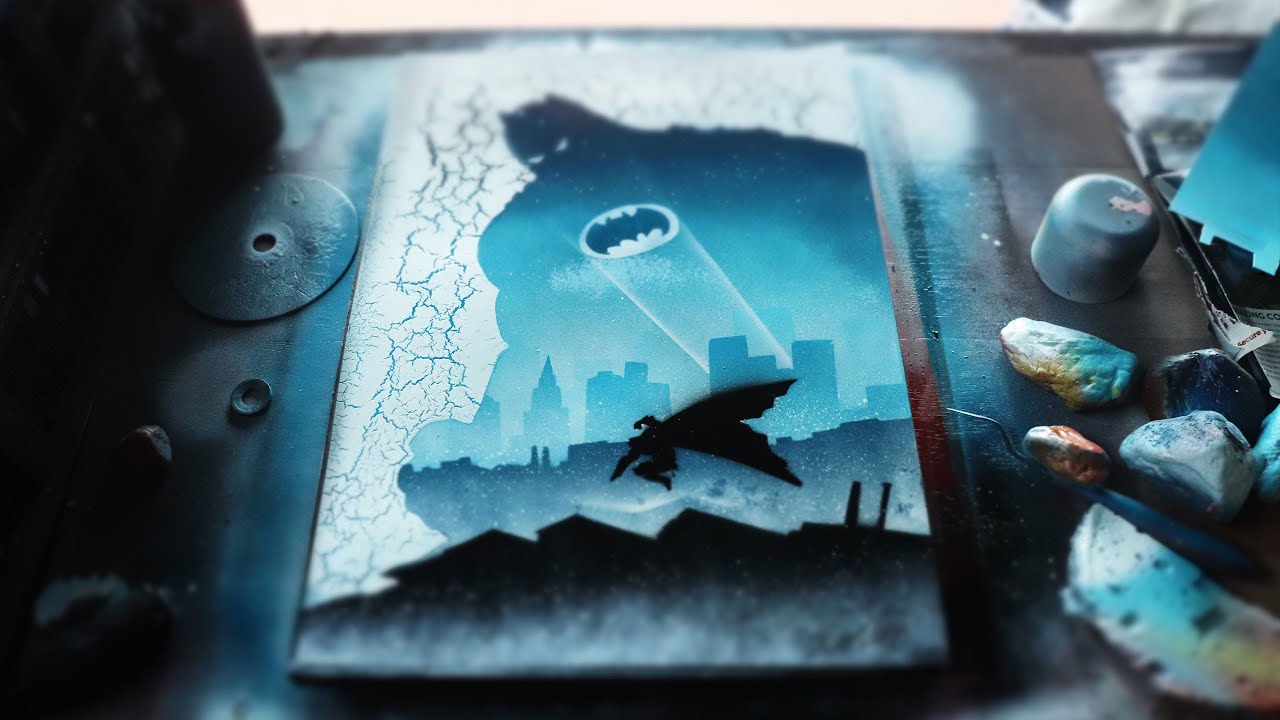 Batman - Spray Paint Art - YouTube