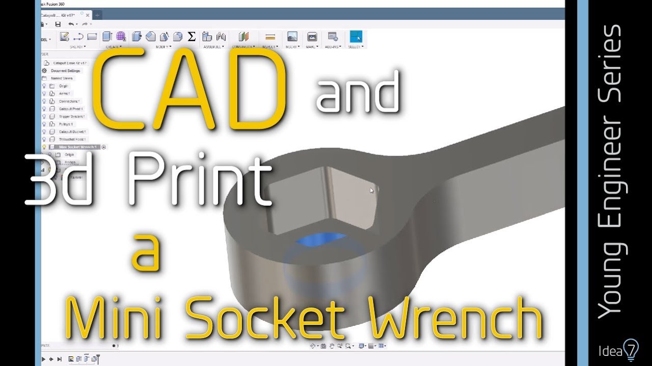 CAD and Print Mini Wrench - YouTube